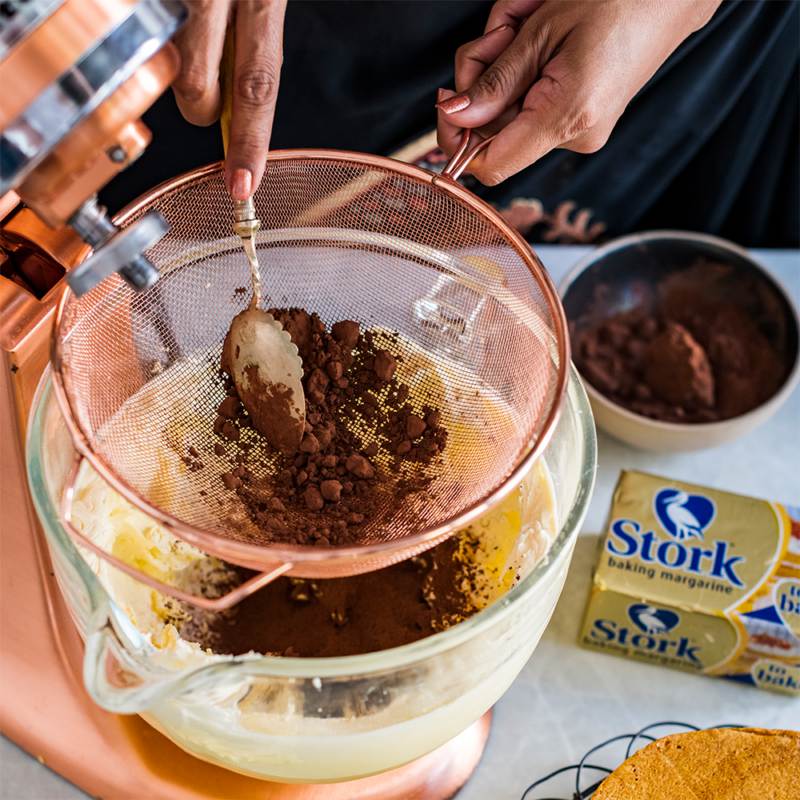 Double Fudge Burfee Cake Recipe | Bake with Stork